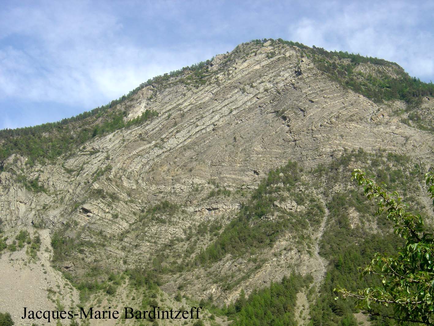 Le pli de Saint-Clément, Alpes, par Jacques-Marie Bardintzeff