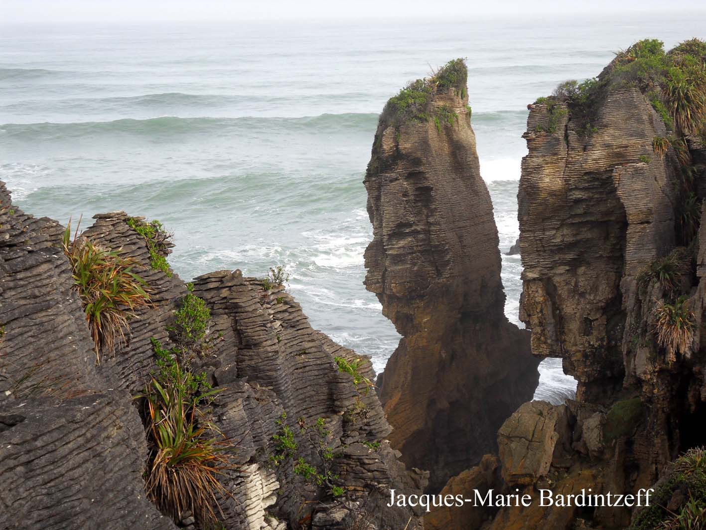 Pancake Rocks, Nouvelle-Zélande, par Jacques-Marie Bardintzeff