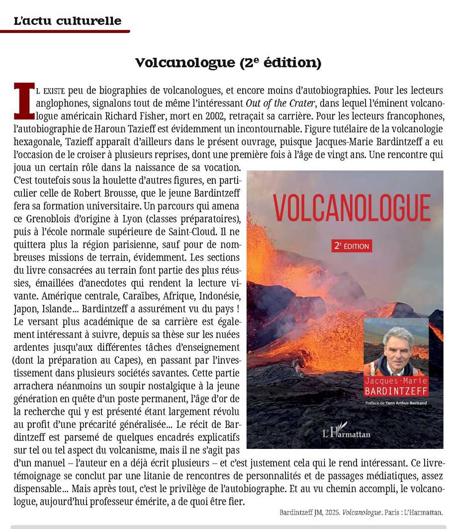 « Volcanologue » analysé dans « Kipuka », par Jacques-Marie Bardintzeff