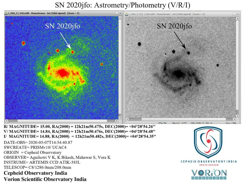 Une supernova explose dans la galaxie spirale Messier 61, par Jean ...