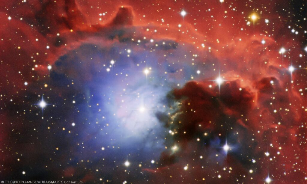 NGC 2626, une nébuleuse bleue dans la constellation des Voiles