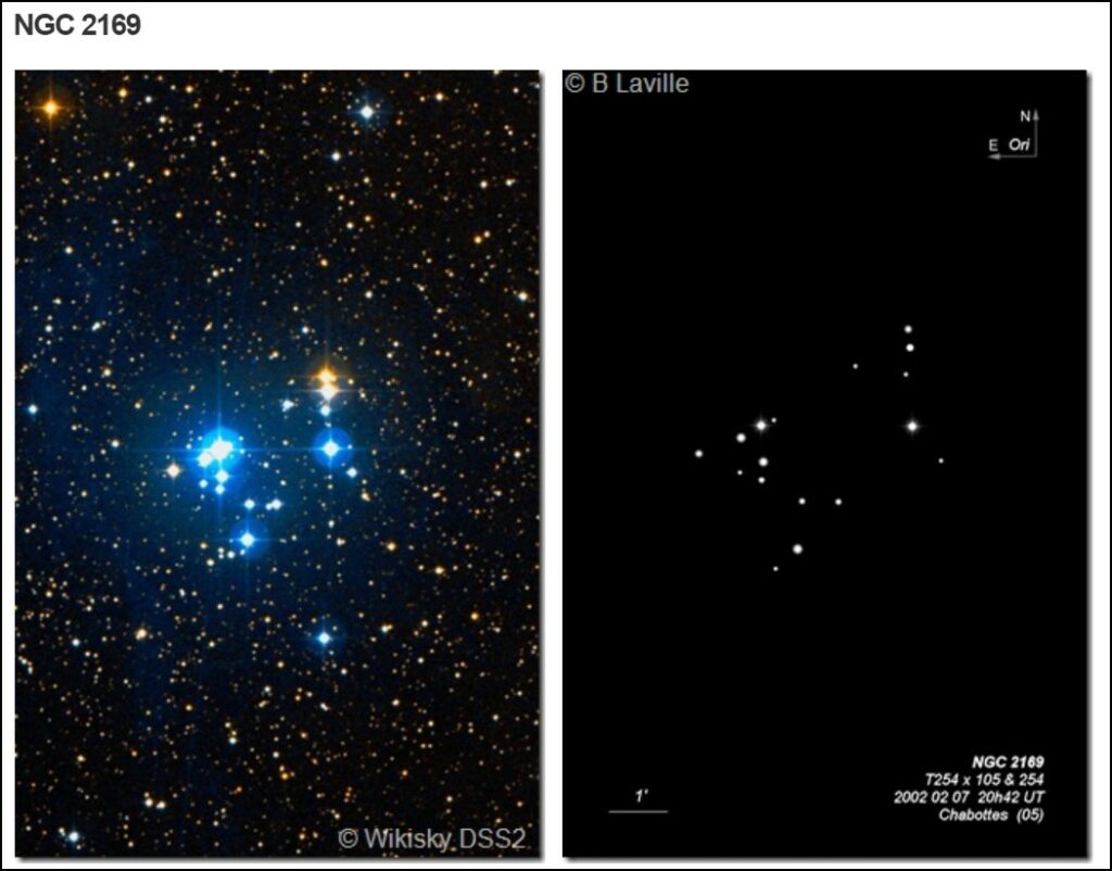 Du côté d'Orion : découvrez l'amas ouvert NGC 2169